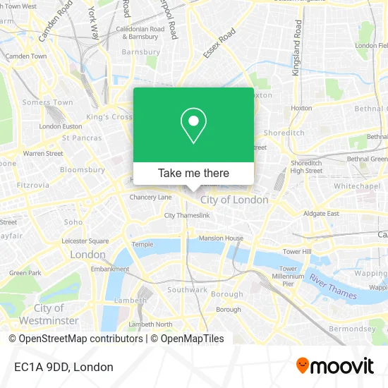 How to Get to EC1A 9DD in City Of London by Bus, Train, Tube or DLR?