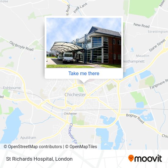 How to Get to St Richards Hospital in Chichester (Town) by Bus or Train?