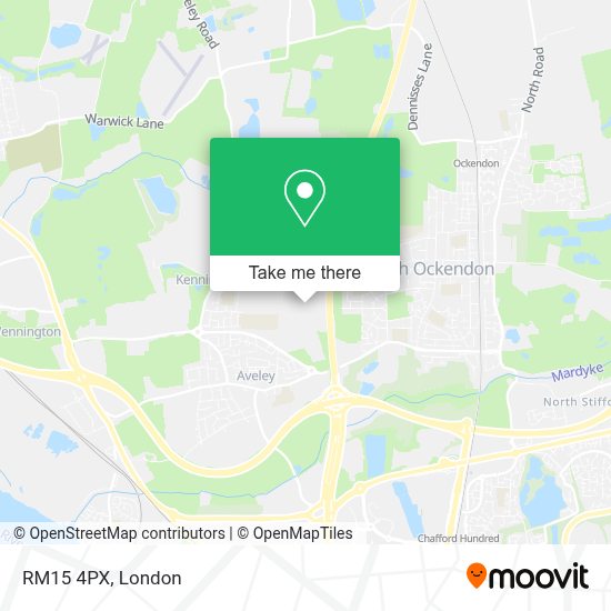 How to Get to RM15 4PX in Thurrock by Bus, Train or Tube?