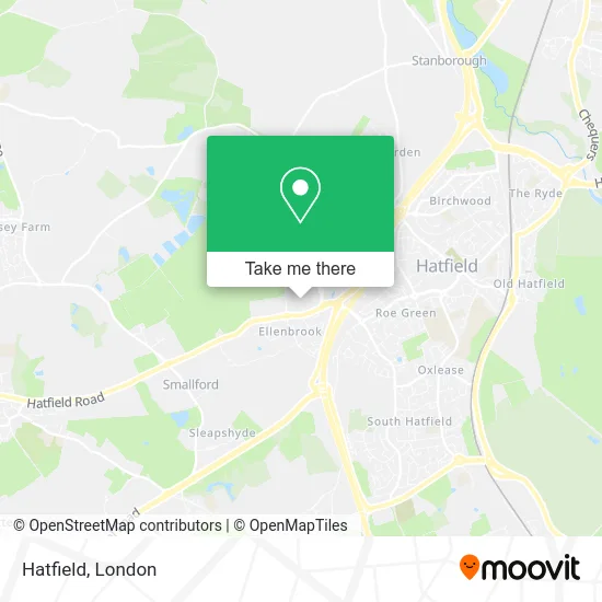 How to Get to Hatfield in Hatfield (Herts) by Train or Bus?