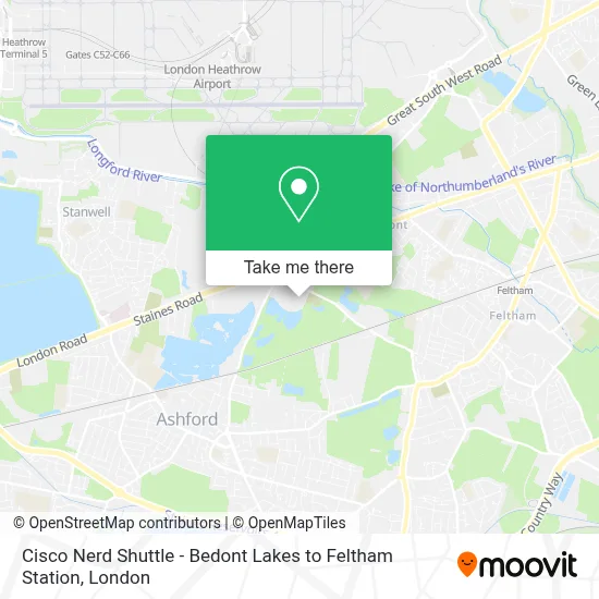 How to Get to Cisco Nerd Shuttle - Bedont Lakes to Feltham Station in ...
