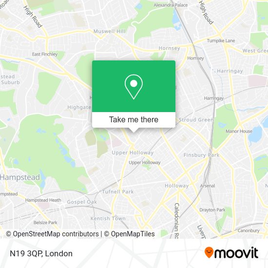 How to Get to N19 3QP in Upper Holloway by Tube, Bus or Train?