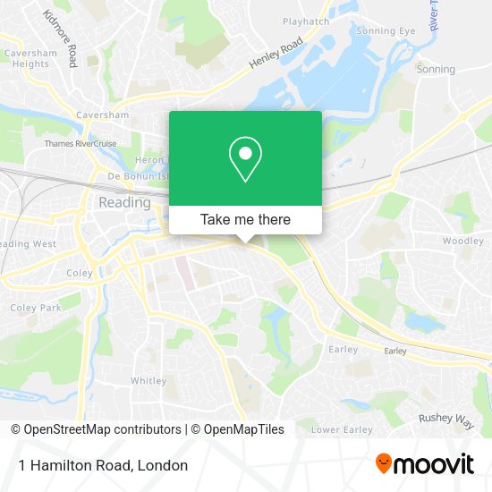 How to get to 1 Hamilton Road in Reading by bus or train?