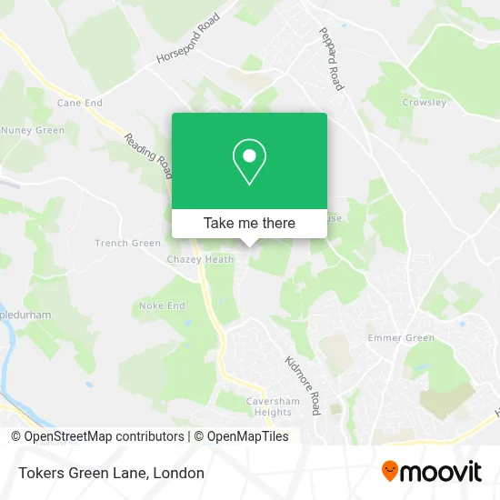 How to Get to Tokers Green Lane in South Oxfordshire by Bus or Train?