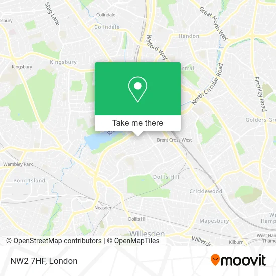 How to Get to NW2 7HF in Dollis Hill by Bus, Tube or Train?