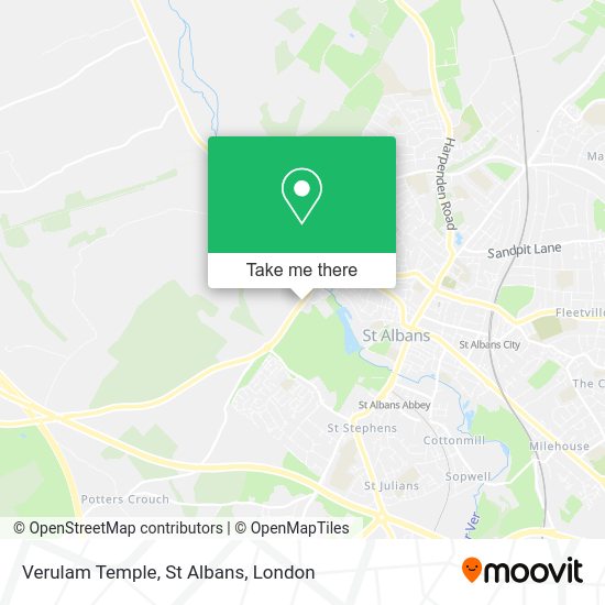 How to Get to Verulam Temple, St Albans by Bus or Train?
