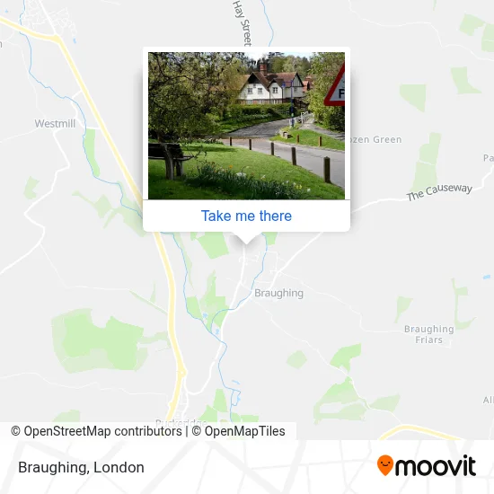 How to Get to Braughing in East Hertfordshire by Bus, Train or Tube?