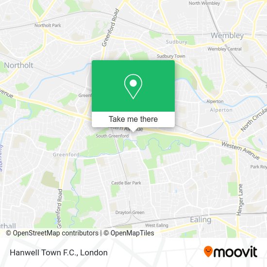 How to Get to Hanwell Town F.C. in Perivale by Bus, Tube or Train?