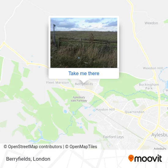 How to Get to Berryfields in Aylesbury by Bus or Train?