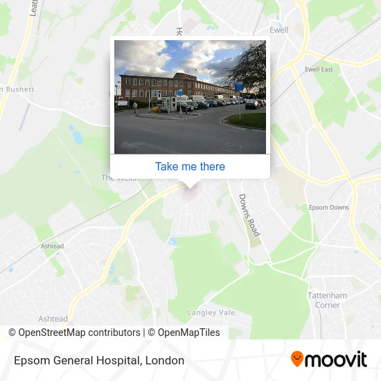 How to Get to Epsom General Hospital by Bus or Train?