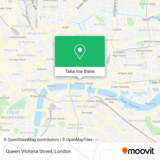 How to Get to Queen Victoria Street in City Of London by Tube, Bus ...
