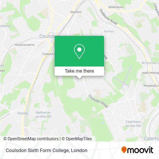 How to Get to Coulsdon Sixth Form College in Old Coulsdon by Bus or Train?