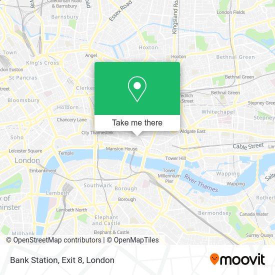 How to Get to Bank Station, Exit 8 in City Of London by Bus, Tube or Train?