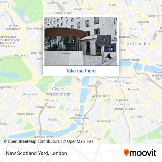 How to Get to New Scotland Yard in Westminster by Tube, Bus or Train?