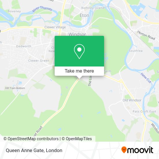 How to get to Queen Anne Gate in Windsor by bus or train?