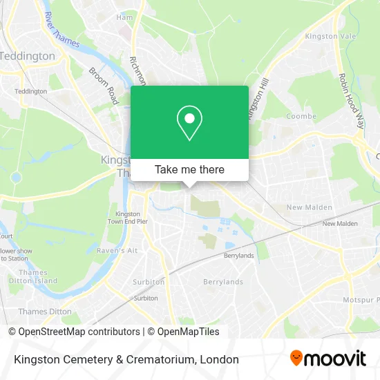 How to Get to Kingston Cemetery & Crematorium in Norbiton by Bus or Train?