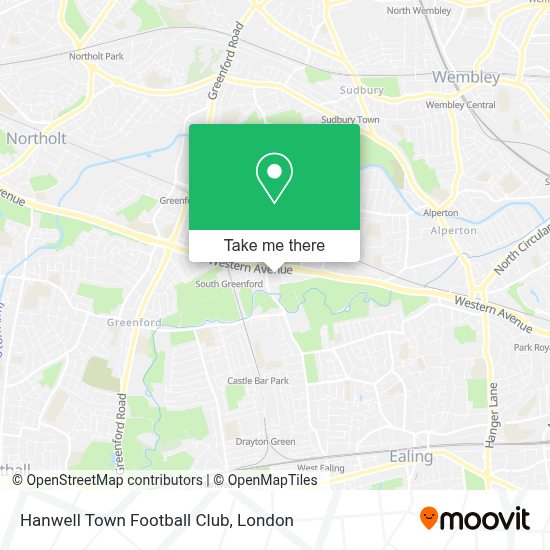 How to Get to Hanwell Town Football Club in Perivale by Bus, Tube or Train?