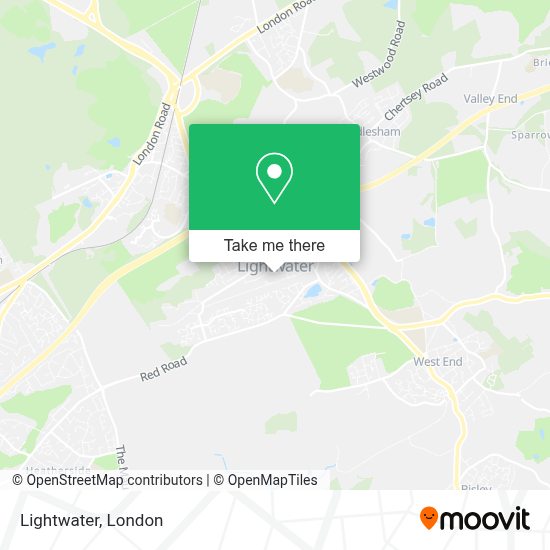 How to Get to Lightwater in Surrey Heath by Bus or Train?
