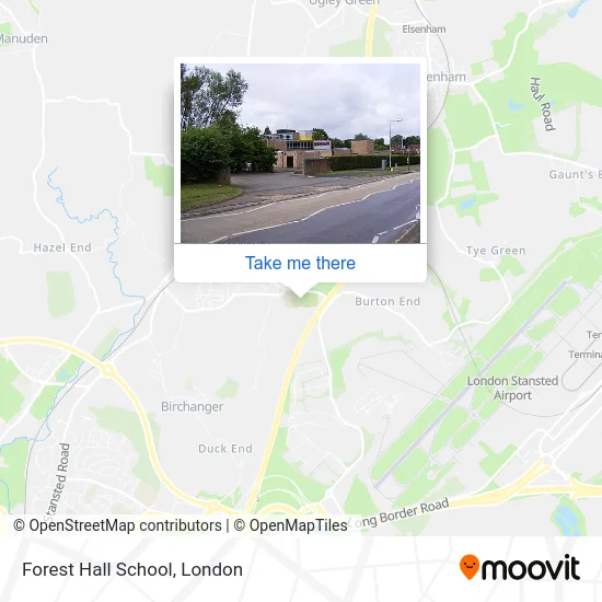 How to Get to Forest Hall School in Stansted by Bus or Train?