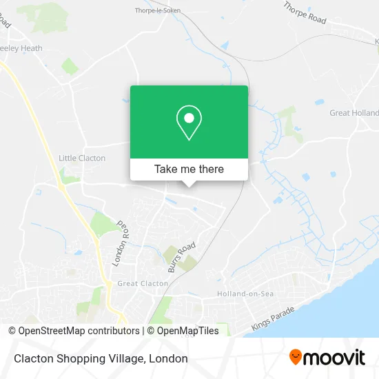 How to Get to Clacton Shopping Village in Tendring by Bus or Train?
