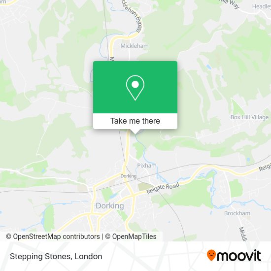 How to Get to Stepping Stones in Dorking by Bus or Train?