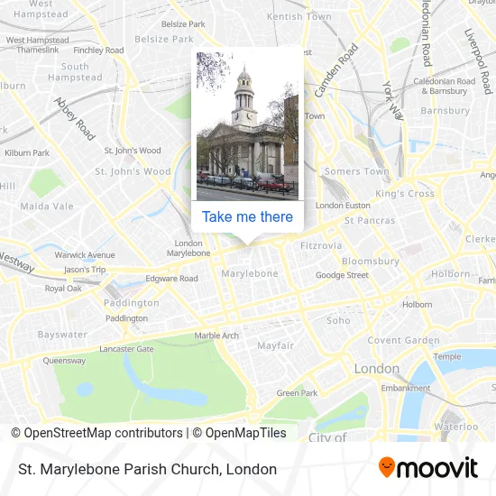 How to Get to St. Marylebone Parish Church by Bus, Tube or Train?