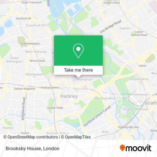 How to Get to Brooksby House in Clapton by Bus, Tube or Train?