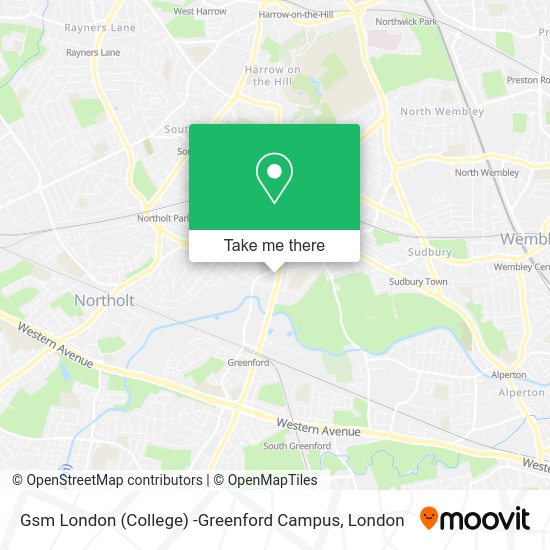 How to get to Gsm London (College) -Greenford Campus in Sudbury Hill by ...