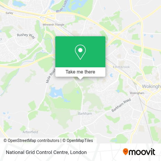 How to Get to National Grid Control Centre in Wokingham by Bus or Train?