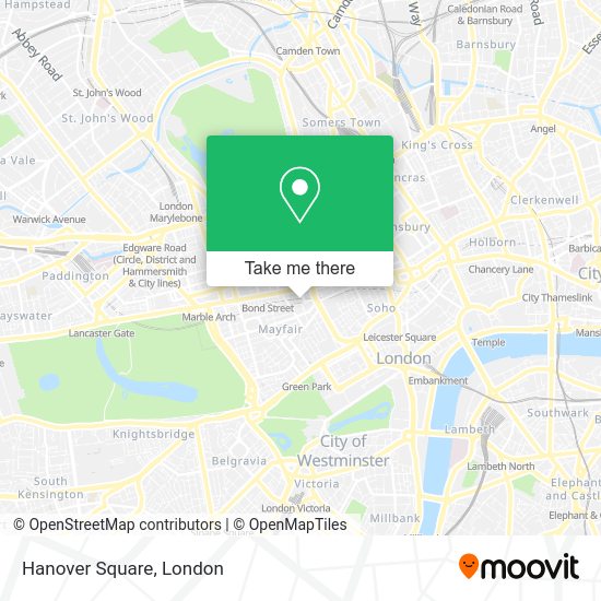 How to Get to Hanover Square in Mayfair by Bus, Tube or Train?