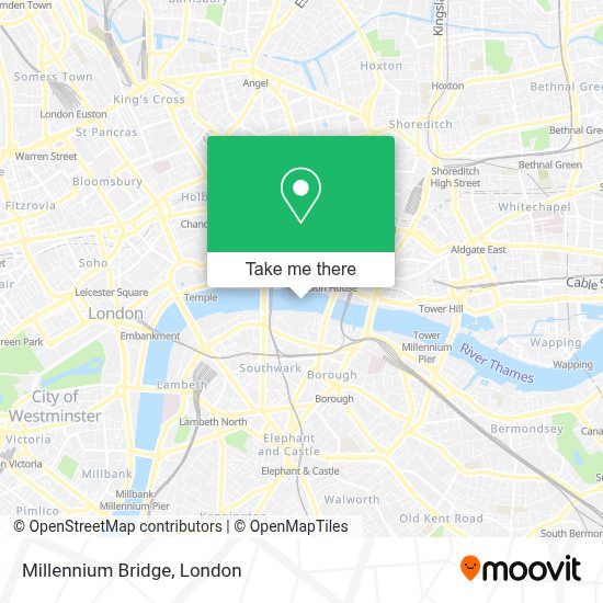 How to Get to Millennium Bridge in London by Train, Bus, Tube or River Bus?