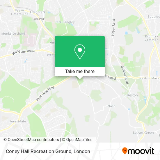 How to Get to Coney Hall Recreation Ground by Bus or Train?