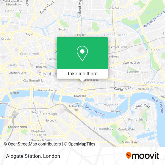 How to Get to Aldgate Station in City Of London by Bus, Tube or Train?