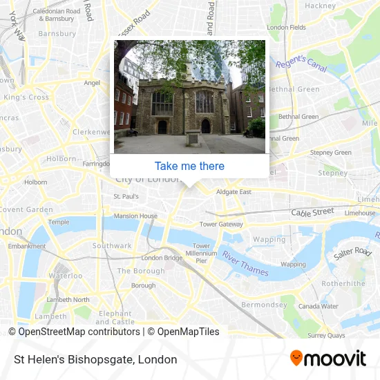 How to Get to St Helen's Bishopsgate in City Of London by Bus, Train or ...