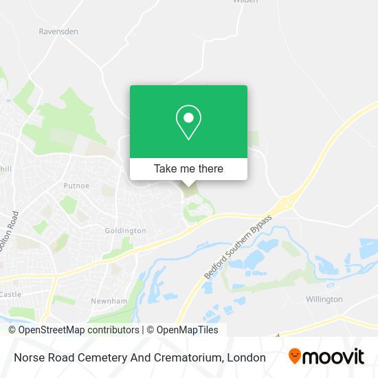 How to Get to Norse Road Cemetery And Crematorium in Bedford by Bus or ...