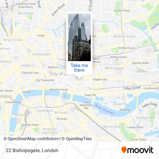How to Get to 22 Bishopsgate in City Of London by Bus, Tube, Train or DLR?