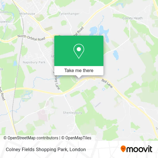 How to Get to Colney Fields Shopping Park in St Albans by Bus or Train?