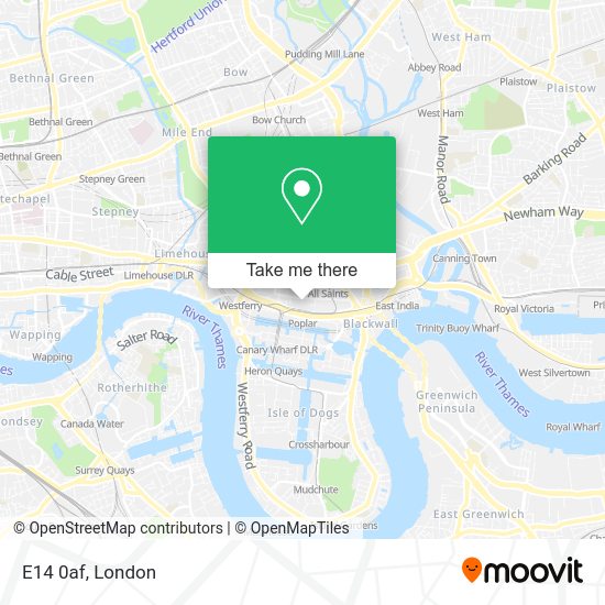 How to Get to E14 0af in Poplar by Tube, Train or Bus?