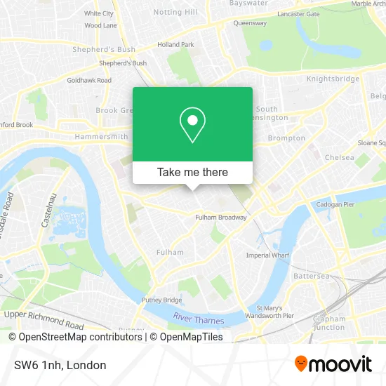 How to Get to SW6 1nh in Fulham by Bus, Tube or Train?