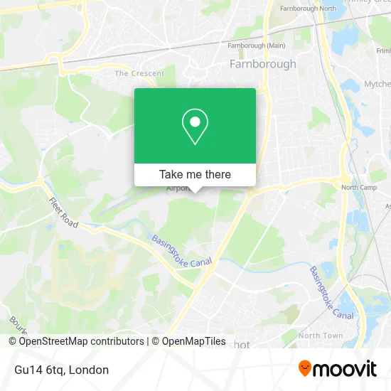 How to Get to Gu14 6tq in Farnborough by Bus or Train?