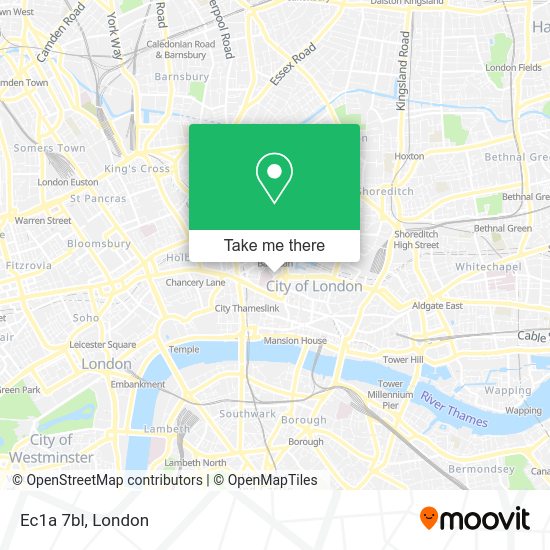 How to Get to Ec1a 7bl in City Of London by Bus, Tube or Train?