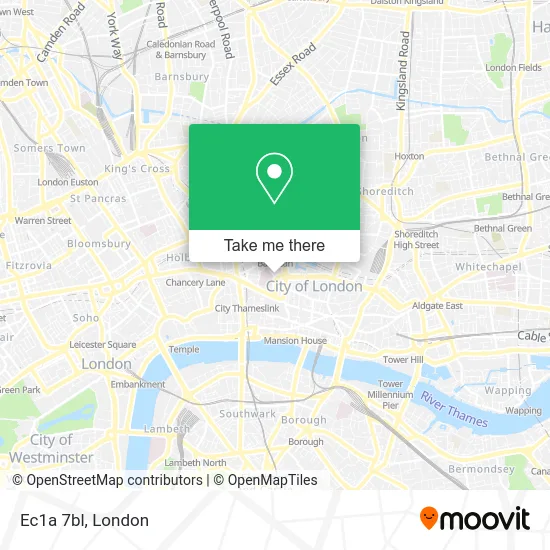 How to Get to Ec1a 7bl in City Of London by Bus, Train or Tube?