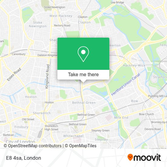 How to get to E8 4sa in Hackney by bus, train or Tube?