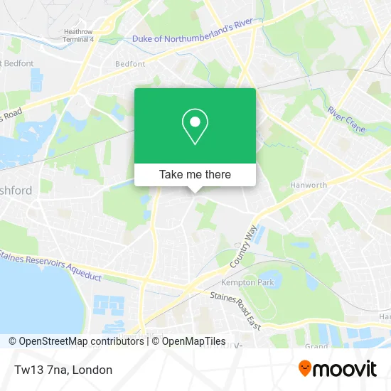 How to Get to Tw13 7na in Feltham by Bus, Train or Tube?