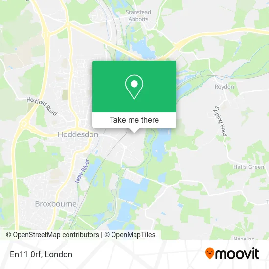 How to Get to En11 0rf in Hoddesdon by Bus or Train?