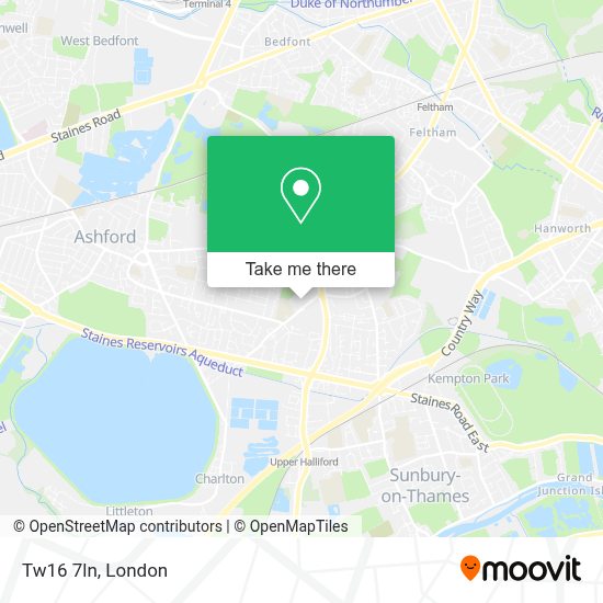 How to Get to Tw16 7ln in Sunbury by Bus, Train or Tube?