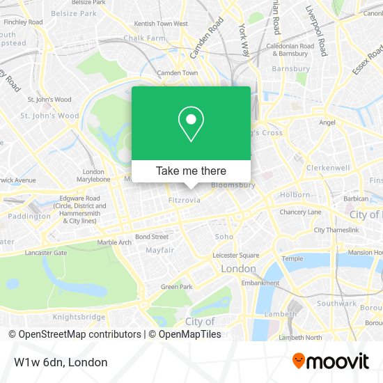 How to get to W1w 6dn in Fitzrovia by Tube, bus, train or DLR?