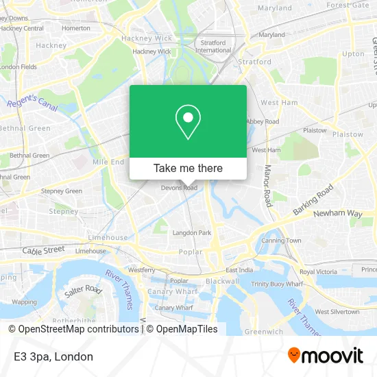 How to Get to E3 3pa in Bromley By Bow by Bus, Tube, Train or DLR?