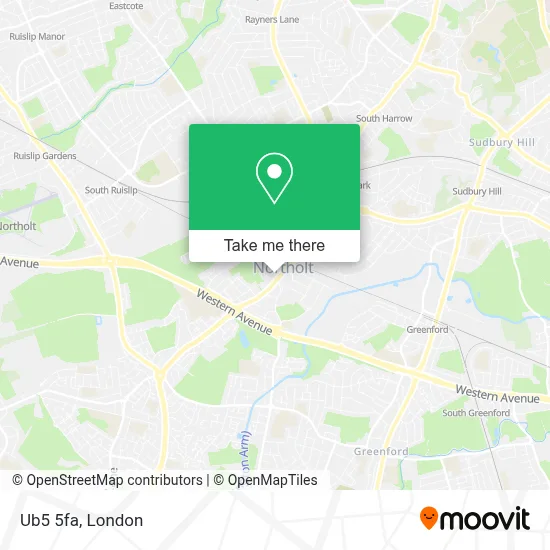 How to Get to Ub5 5fa in Northolt by Bus, Tube or Train?