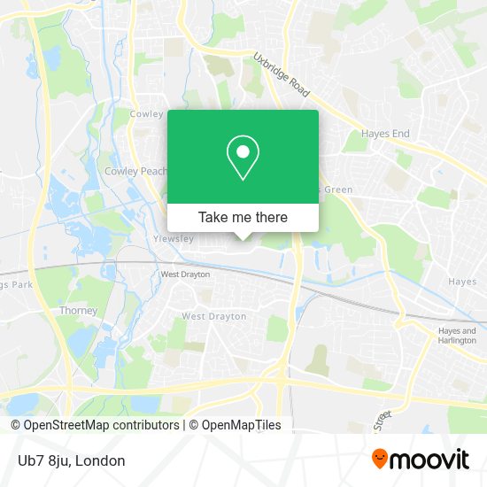 How to Get to Ub7 8ju in Yiewsley by Bus, Train or Tube?